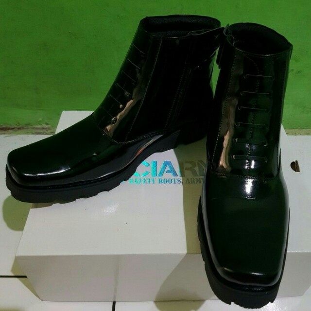 Sepatu PDH PDL Kulit Asli, Fesyen Pria, Sepatu di Carousell