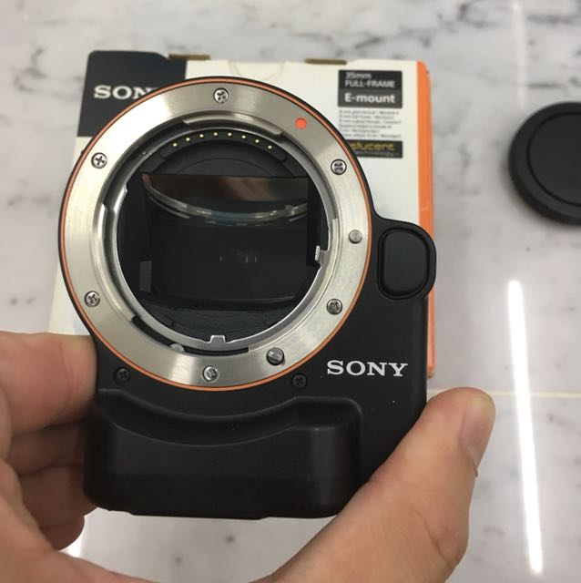 Sony LA-E4 A to E mount adaptor for Nex cameras, Photography, Cameras ...