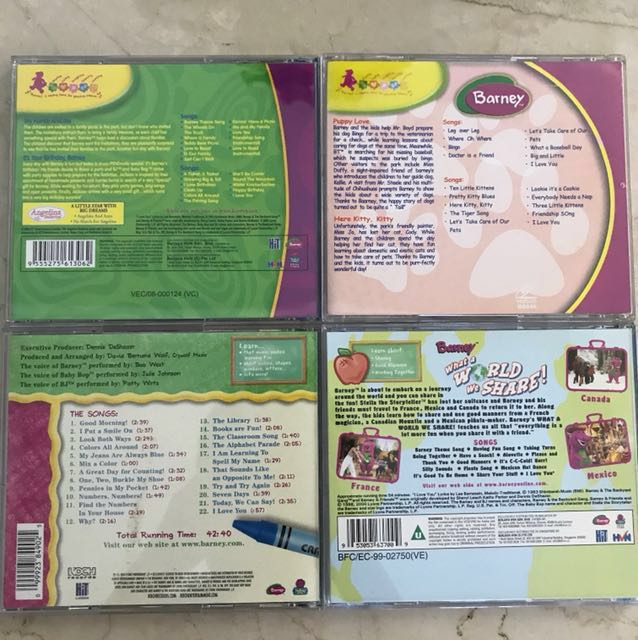 Barney VCD set 1 (4pcs) , Hobbies & Toys, Music & Media, CDs & DVDs on ...