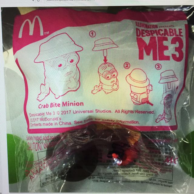 McDonald's Despicable ME3 - Crab Bite Minion Toy (mint and sealed ...