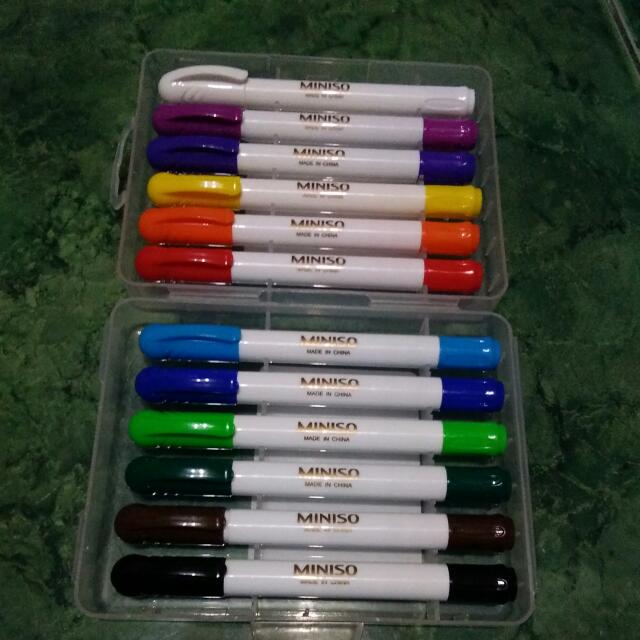 MINISO Colored Pen 12pcs, Hobbies & Toys, Stationary & Craft, Craft ...