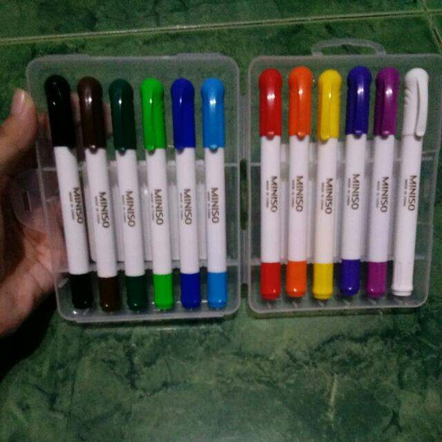 MINISO Colored Pen 12pcs, Hobbies & Toys, Stationary & Craft, Craft ...