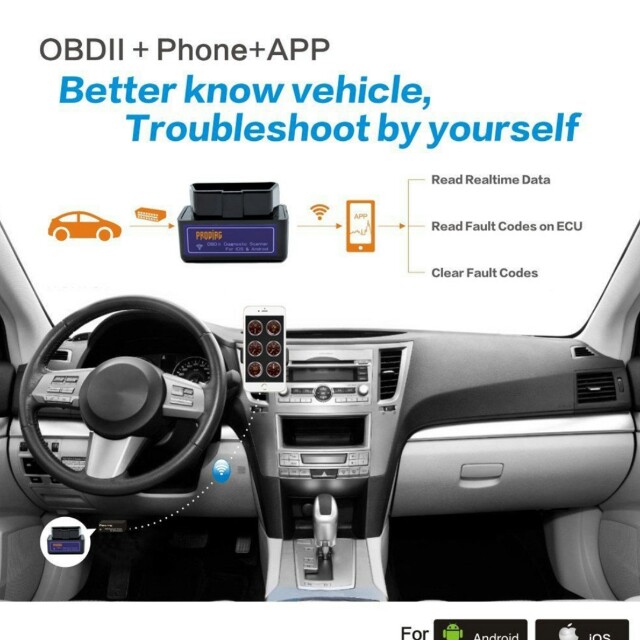 PRODIAG Mini WiFi OBD2 OBDII EOBD Scanner Scan Tool, Car Accessories on ...
