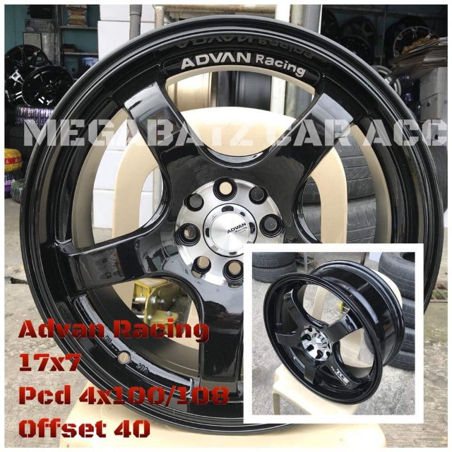Advan racing 17", Car Parts & Accessories on Carousell