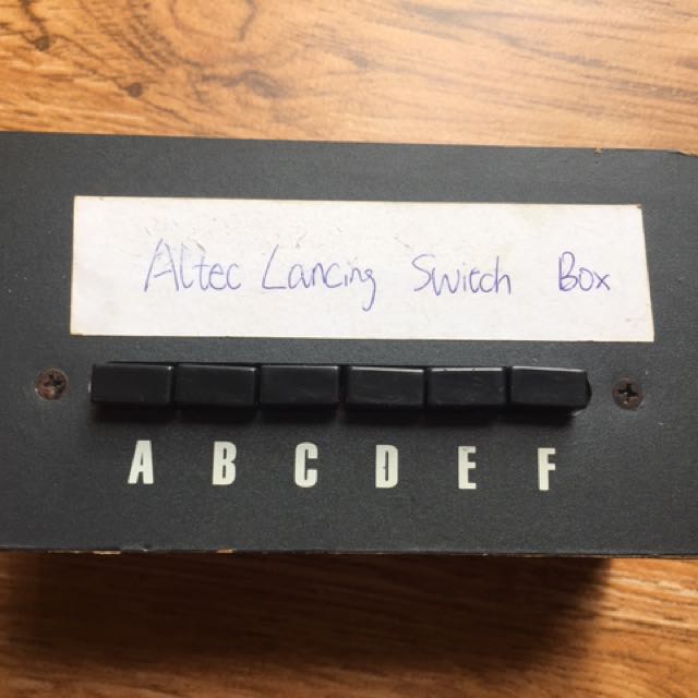 Altec Lansing Switching box, Audio, Other Audio Equipment on Carousell