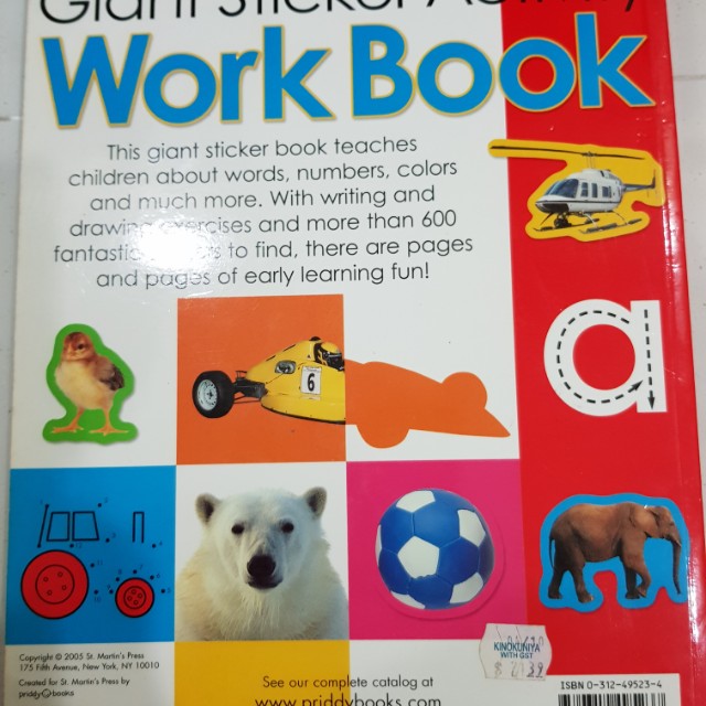 Giant Sticker Activity Workbook, Hobbies & Toys, Books & Magazines ...