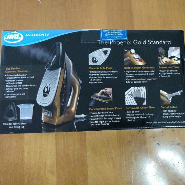 JML Phoenix Gold Iron, TV & Home Appliances, Irons & Steamers on Carousell