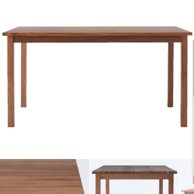 Muji Natural Walnut Wooden Table (140x80x72cm), Furniture & Home Living ...