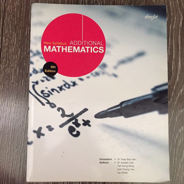 Additional Mathematics Textbook 9th Edition, Hobbies & Toys, Books ...