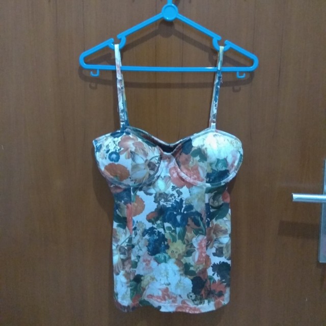 Boneless bustier top, Fesyen Wanita, Pakaian Wanita di Carousell