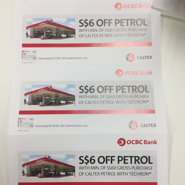 Carltex Petrol Vouchers, Tickets & Vouchers, Vouchers on Carousell