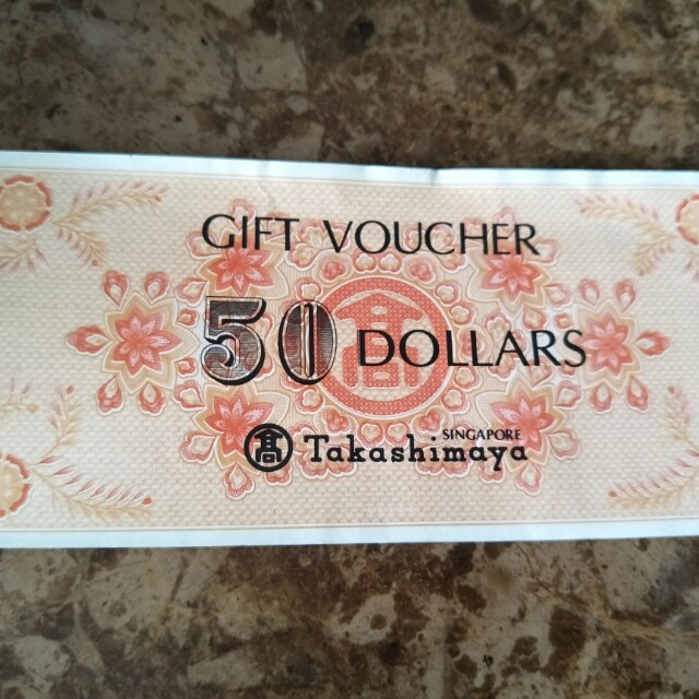 Takashimaya Voucher $50, Tickets & Vouchers, Vouchers on Carousell