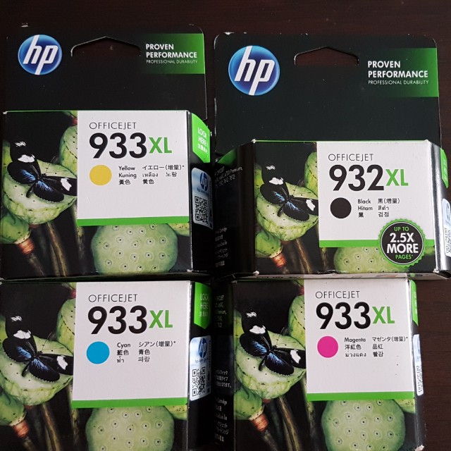 HP Ink Cartridges 933XL Complete Colour Set, Computers & Tech, Printers ...