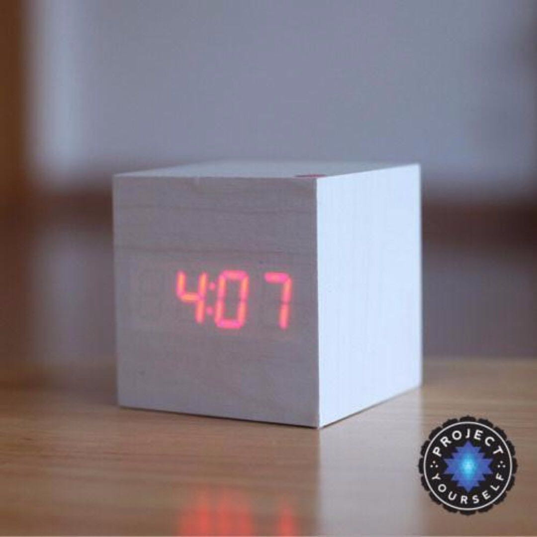 Modern Minimalistic Wooden Digital Clock (Designed in Korea), Furniture ...