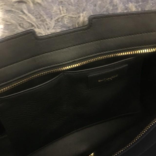 YSL Saint Laurent Small Cabas Black Leather Bag, Luxury, Bags & Wallets ...