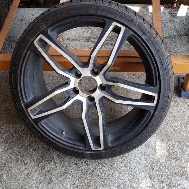 19 inch "Lenso Rim with 95% tyres", Car Accessories on Carousell