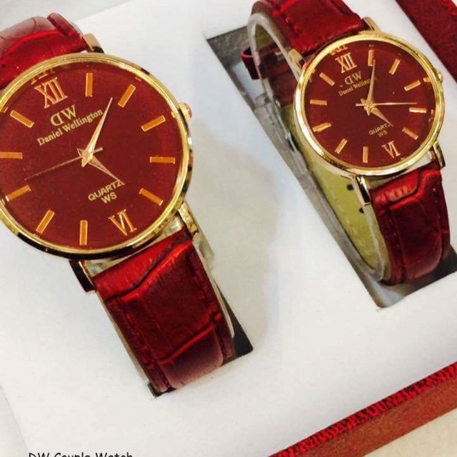 DW couple watch with box, Women's Fashion, Watches & Accessories ...