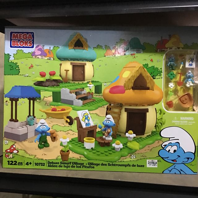 Mega Bloks Smurfs Deluxe Smurfs Village, Babies & Kids, Infant Playtime ...