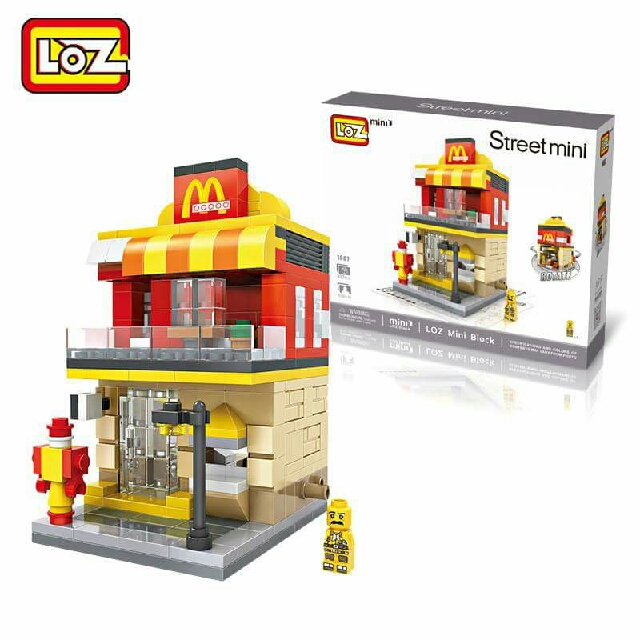 LOZ DIY Mini Street Fast Food Nanoblock Puzzle RM30 Size 6 x 6.5 x 10 ...
