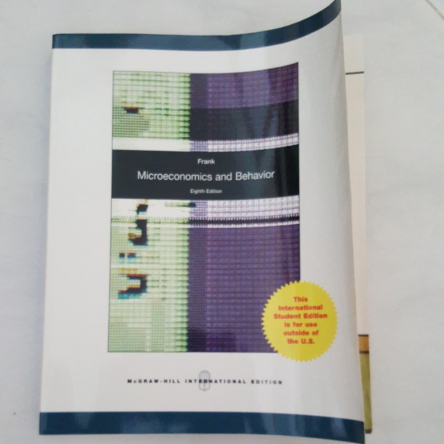 Microeconomics and behaviour (frank), Hobbies & Toys, Books & Magazines ...