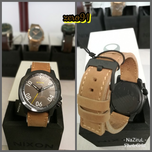 Nixon leather watches jam kulit 100%original nixon, Men's Fashion ...