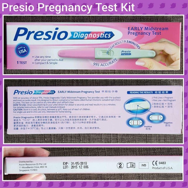 Presio pregnancy test kit, Babies & Kids, Maternity Care on Carousell