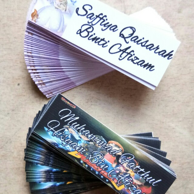 Sticker Nama Budak sekolah, Hobbies & Toys, Stationery & Craft, Art ...