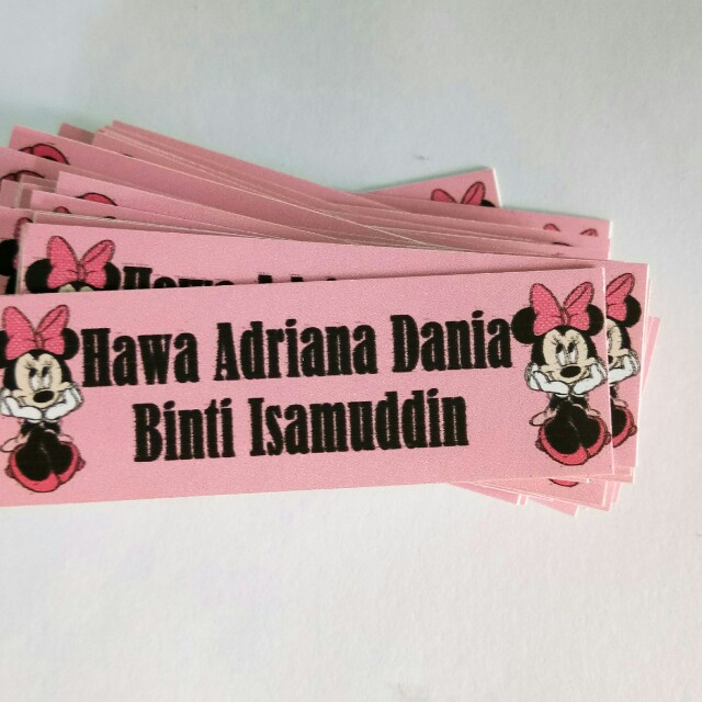 Sticker Nama Budak sekolah, Hobbies & Toys, Stationery & Craft, Art ...