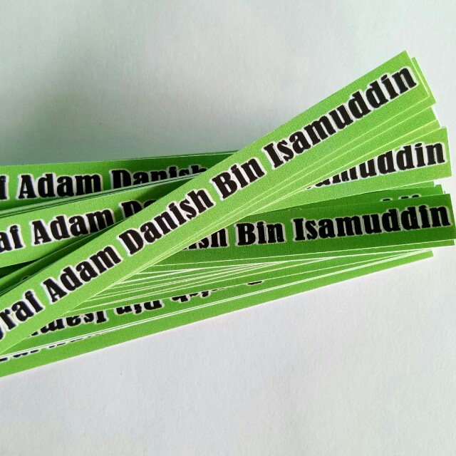 Sticker Nama Budak sekolah, Hobbies & Toys, Stationery & Craft, Art ...