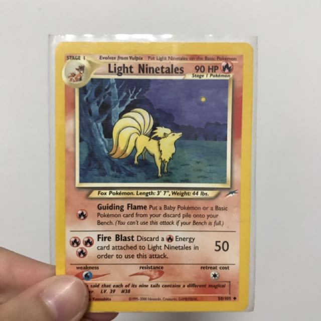 Vintage "Light Ninetales" pokemon card, Hobbies & Toys, Toys & Games on ...
