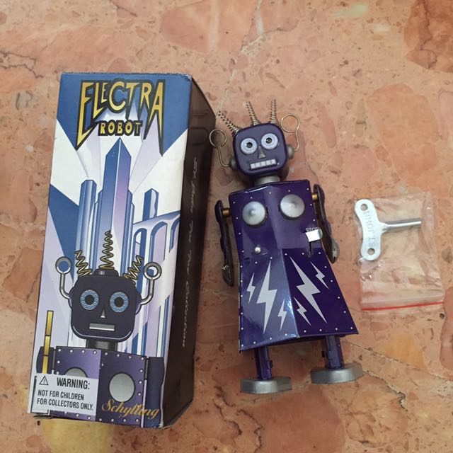 Electra Robot Wind-up Tin Toy, Hobbies & Toys, Toys & Games on Carousell