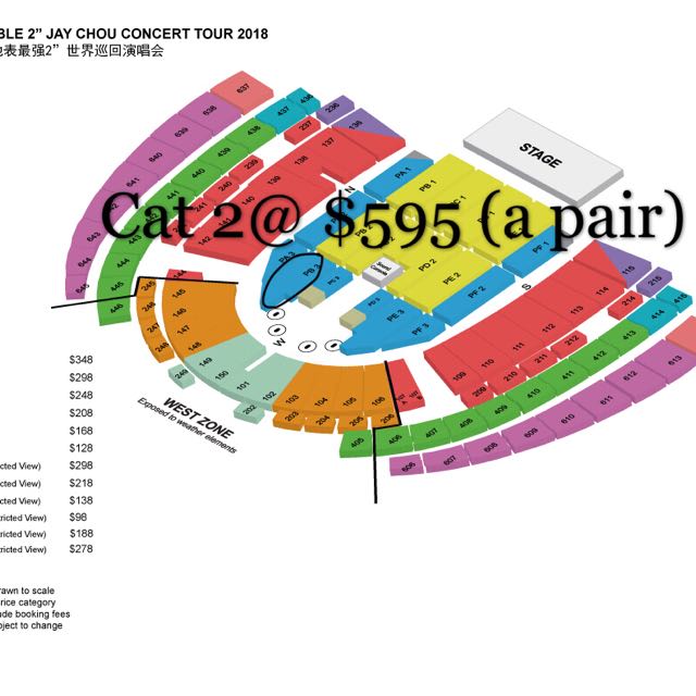 Jay Chou Concert Tickets 2018 Cat2, Tickets & Vouchers, Event Tickets ...