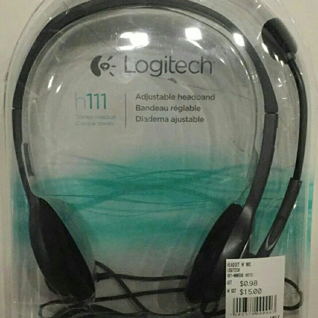 Logitech h111 stereo headset, Audio, Headphones & Headsets on Carousell