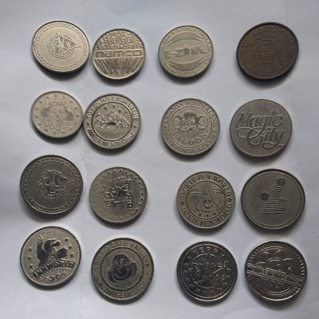 Old Arcade Tokens, Hobbies & Toys, Memorabilia & Collectibles, Vintage ...