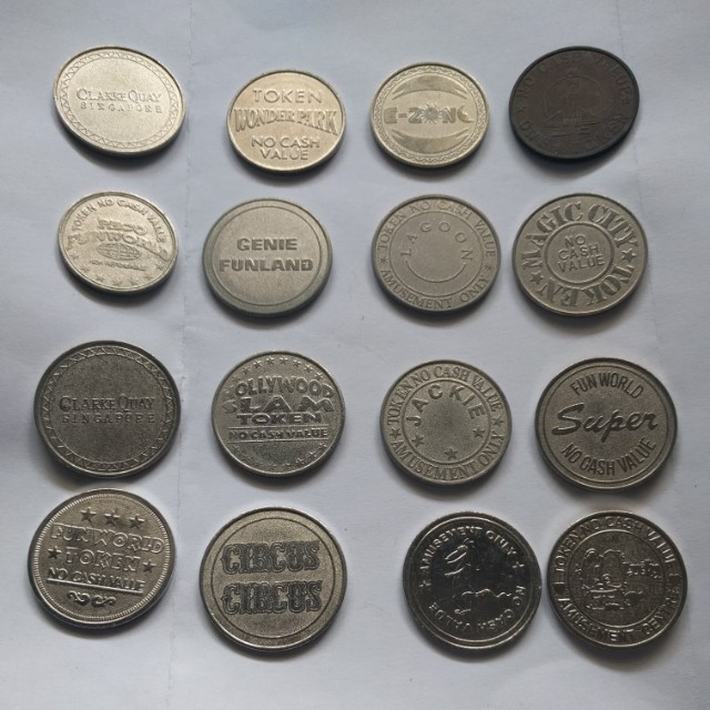 Old Arcade Tokens, Hobbies & Toys, Memorabilia & Collectibles, Vintage ...
