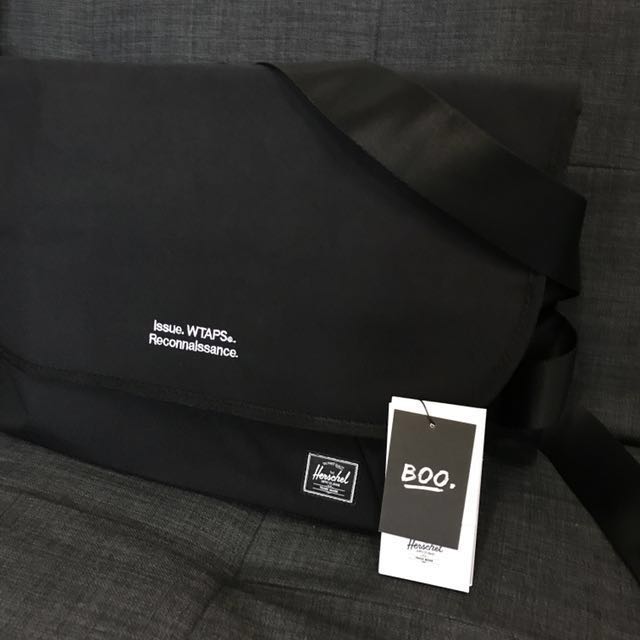 WTAPS x Herschel Supply Slingbag | Black, Men's Fashion, Bags, Sling Bags on Carousell