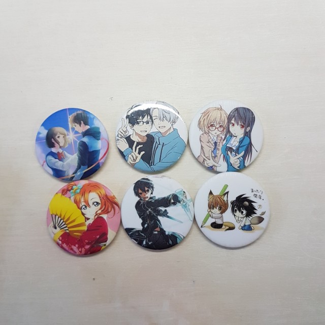 Anime Badges, Hobbies & Toys, Memorabilia & Collectibles, Fan ...