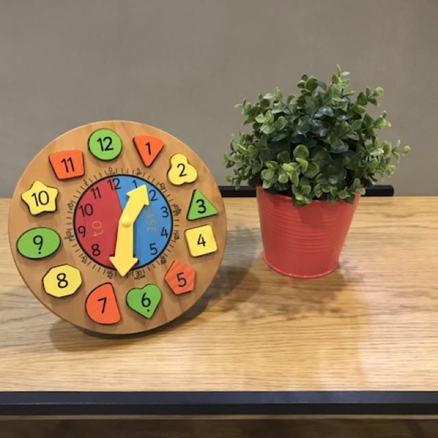 ELC Shape Sorting Clock, Babies & Kids, Baby Nursery & Kids Furniture ...