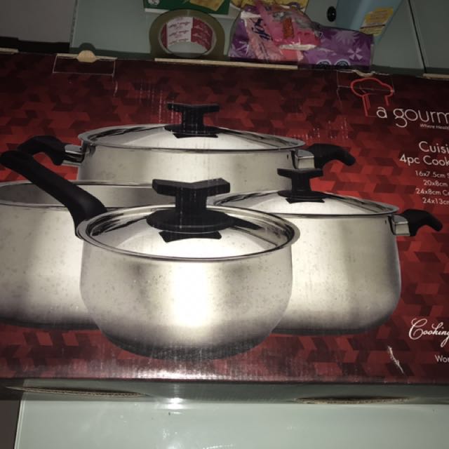 La Gourmet cuisine plus 4pc cookware set, TV & Home Appliances, Kitchen ...
