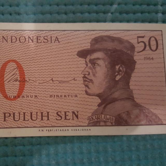 Uang Rp 50 Sen Tahun 1964, Antik, Uang Lama di Carousell