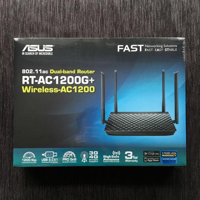 ASUS RT-AC1200G+ router, Computers & Tech, Parts & Accessories ...