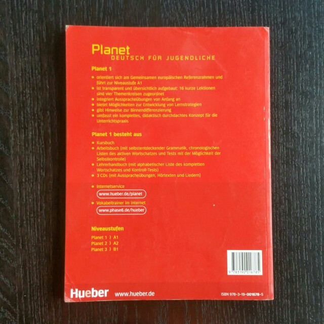 German Textbook Planet Kursbuch 1 Deutsch für Jugendliche, Hobbies ...