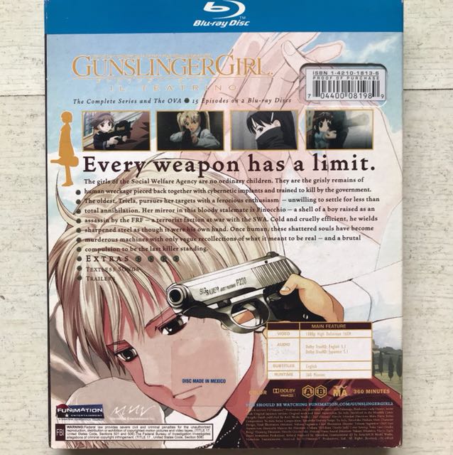 Gunslinger Girl Blu-ray, Hobbies & Toys, Music & Media, CDs & DVDs on ...