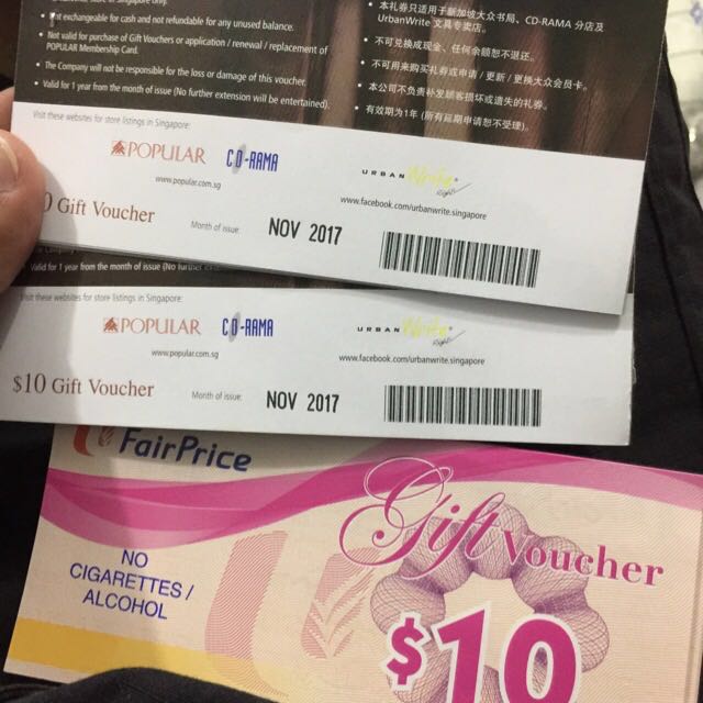 Ntuc $100 & Popular Voucher $160, Tickets & Vouchers, Vouchers on Carousell