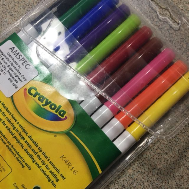 Crayola Super Tips Markers Set of 10, Hobbies & Toys, Stationary ...