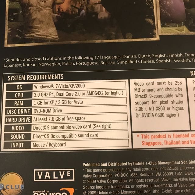 Left 4 Dead and Left 4 Dead 2 PC DVD Game Sets Valve L4D Shooter, Video ...