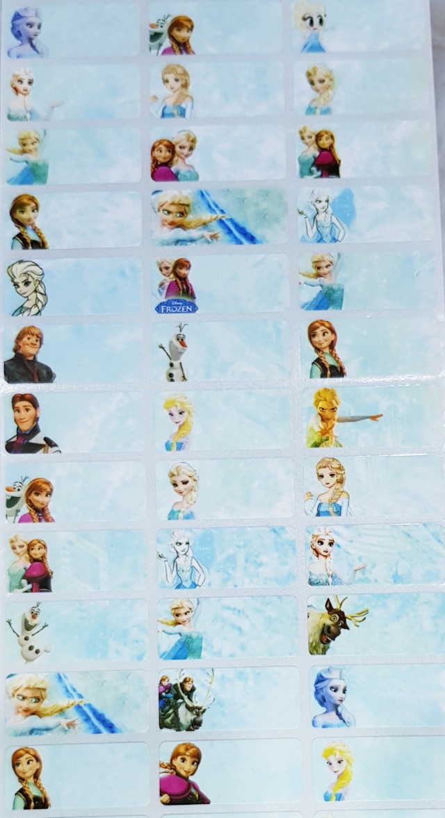 Frozen Personalised name stickers, Hobbies & Toys, Stationery & Craft ...