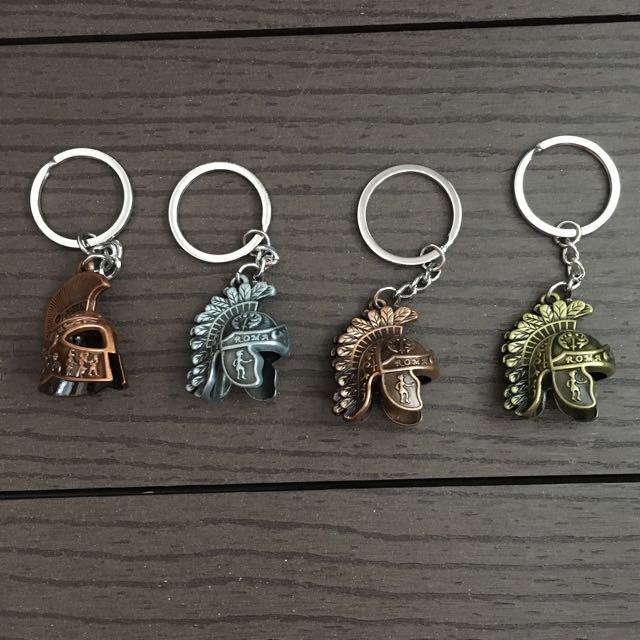 Roman Soldier Helmet Keychain, Everything Else on Carousell