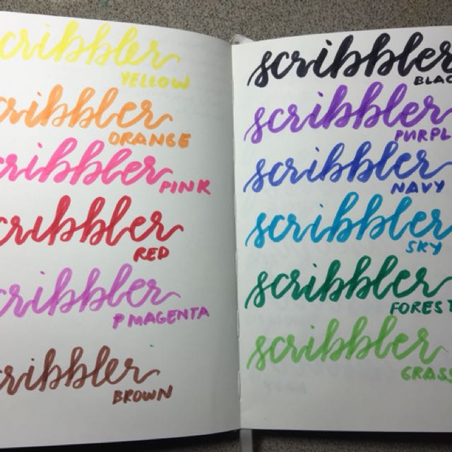 Scribbler Calligraphy Brush Marker , Hobbies & Toys, Stationary & Craft, Craft Supplies & Tools ...