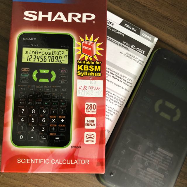 Sharp EL-533X Calculator, Computers & Tech, Office & Business ...